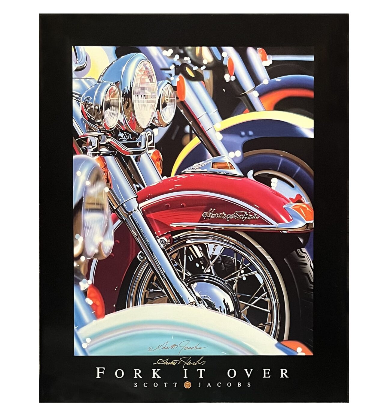 "Fork It Over" Vintage Poster | Harley Davidson Art | Jacobs Gallery